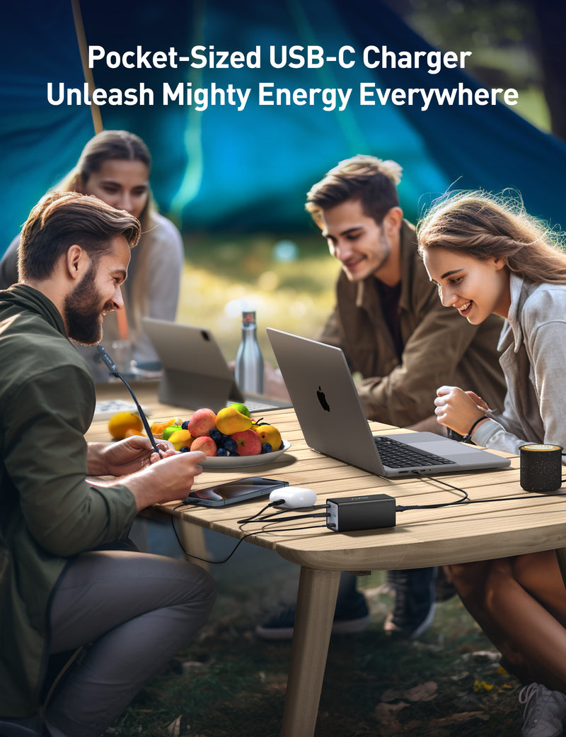 200W USB C Desktop Charger - 6 Ports GaN Power Adapter & Fast Charging