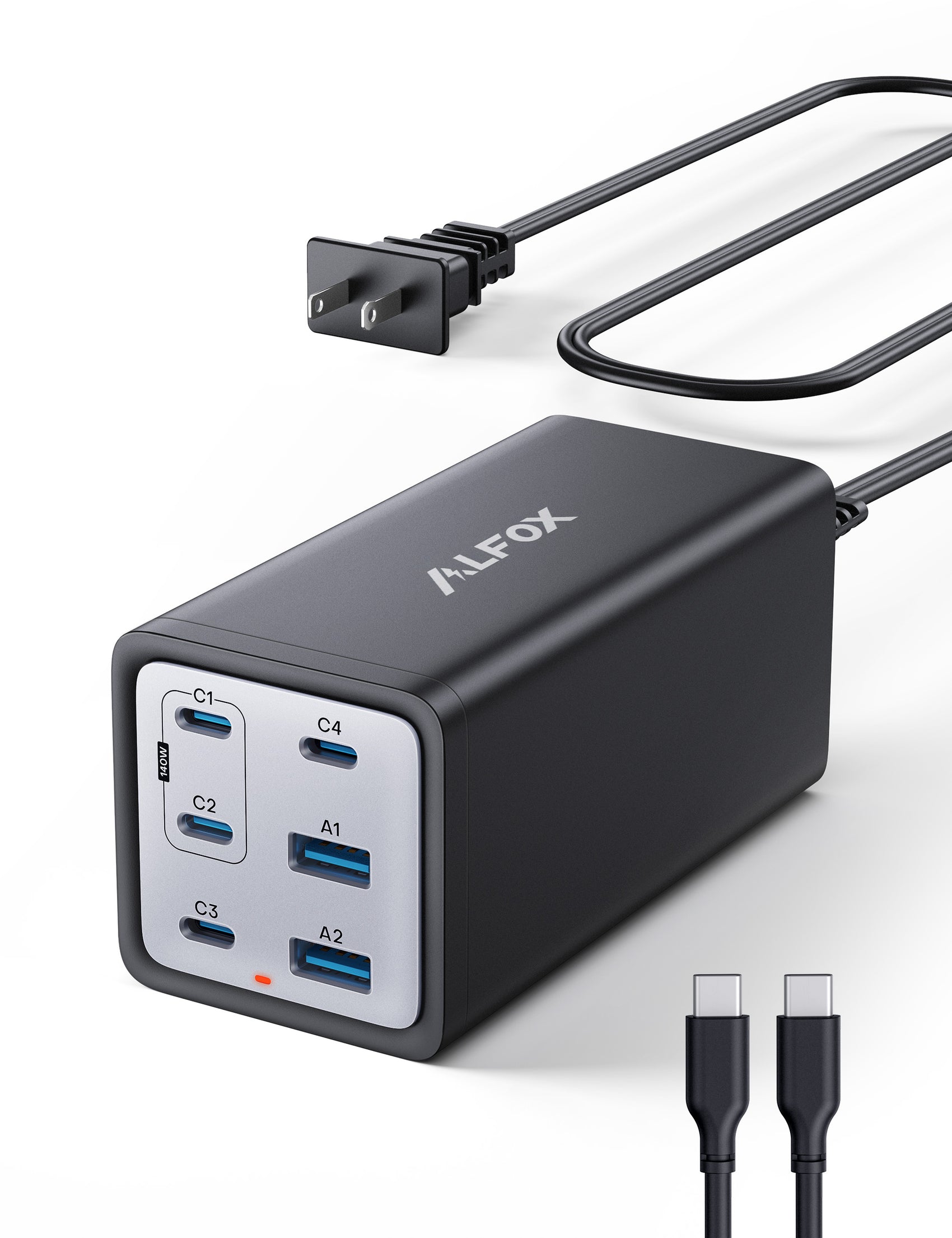 200W USB C Desktop Charger - 6 Ports GaN Power Adapter & Fast Charging