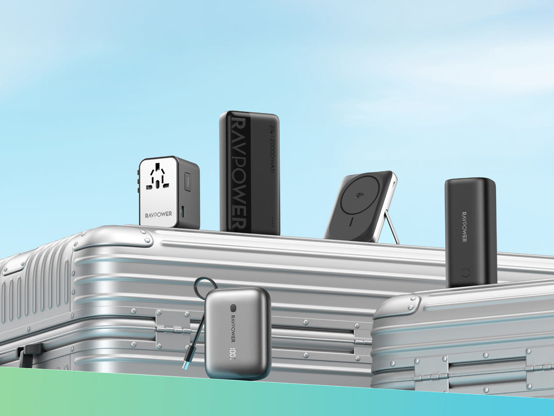 RAVPower RP-PC1060 Nano 30W Travel Adapter + 2 Pack RP-CB1018 Type-C t